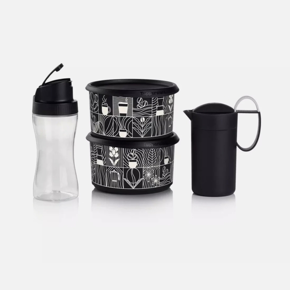 Tupperware | Kitchen | Tupperware Barista Black White Kitchen Set Wmilk ...